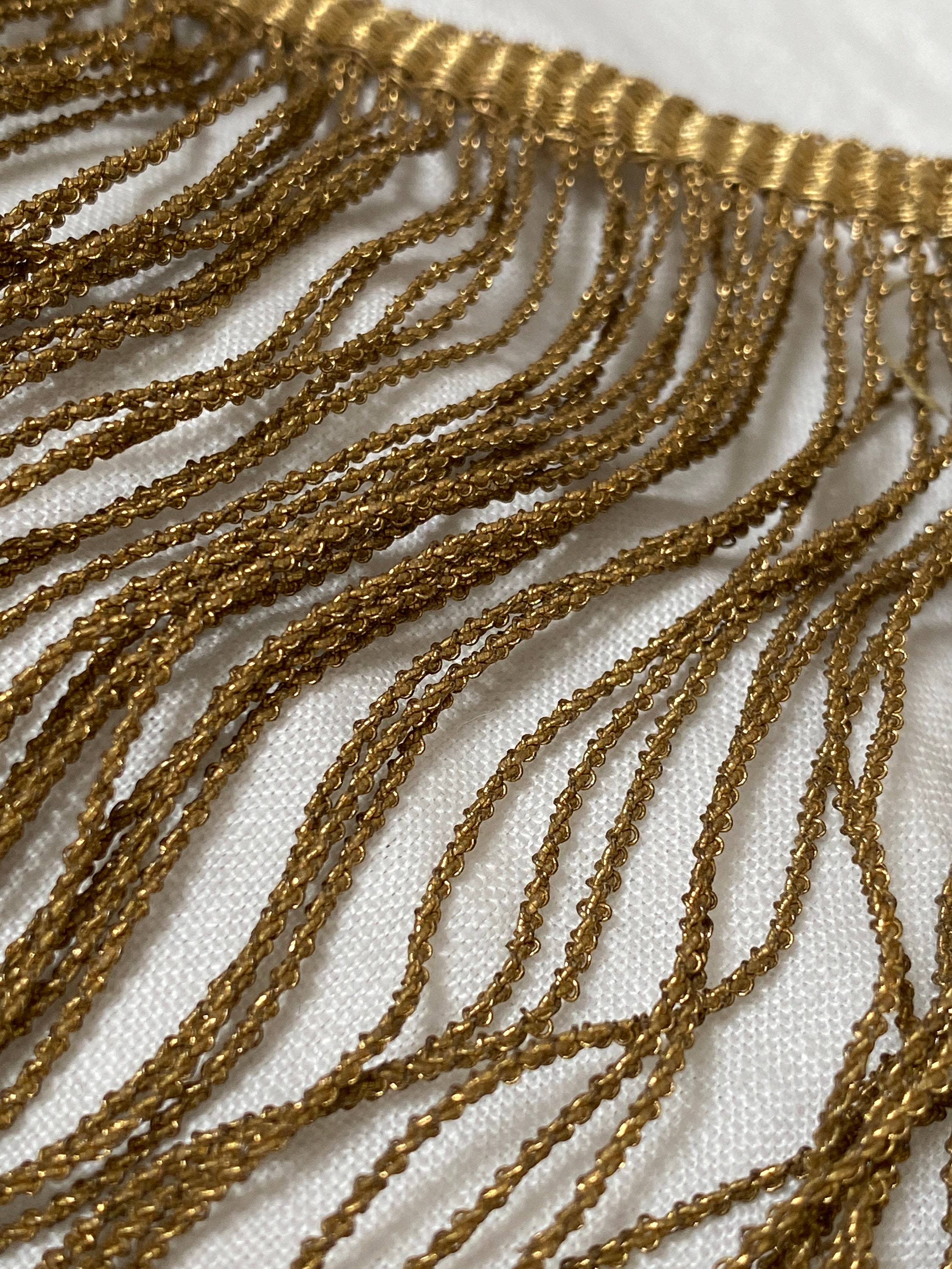 14 Antique French Gold Twisted Metal Fringe 5.5 | Etsy