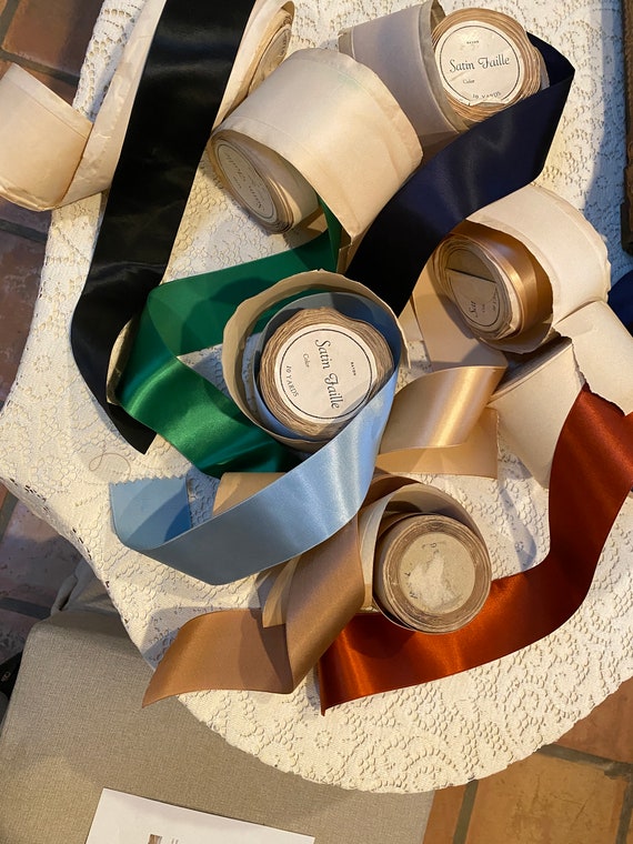 Satin Faille 2 Wide Ribbon Vintage | Etsy