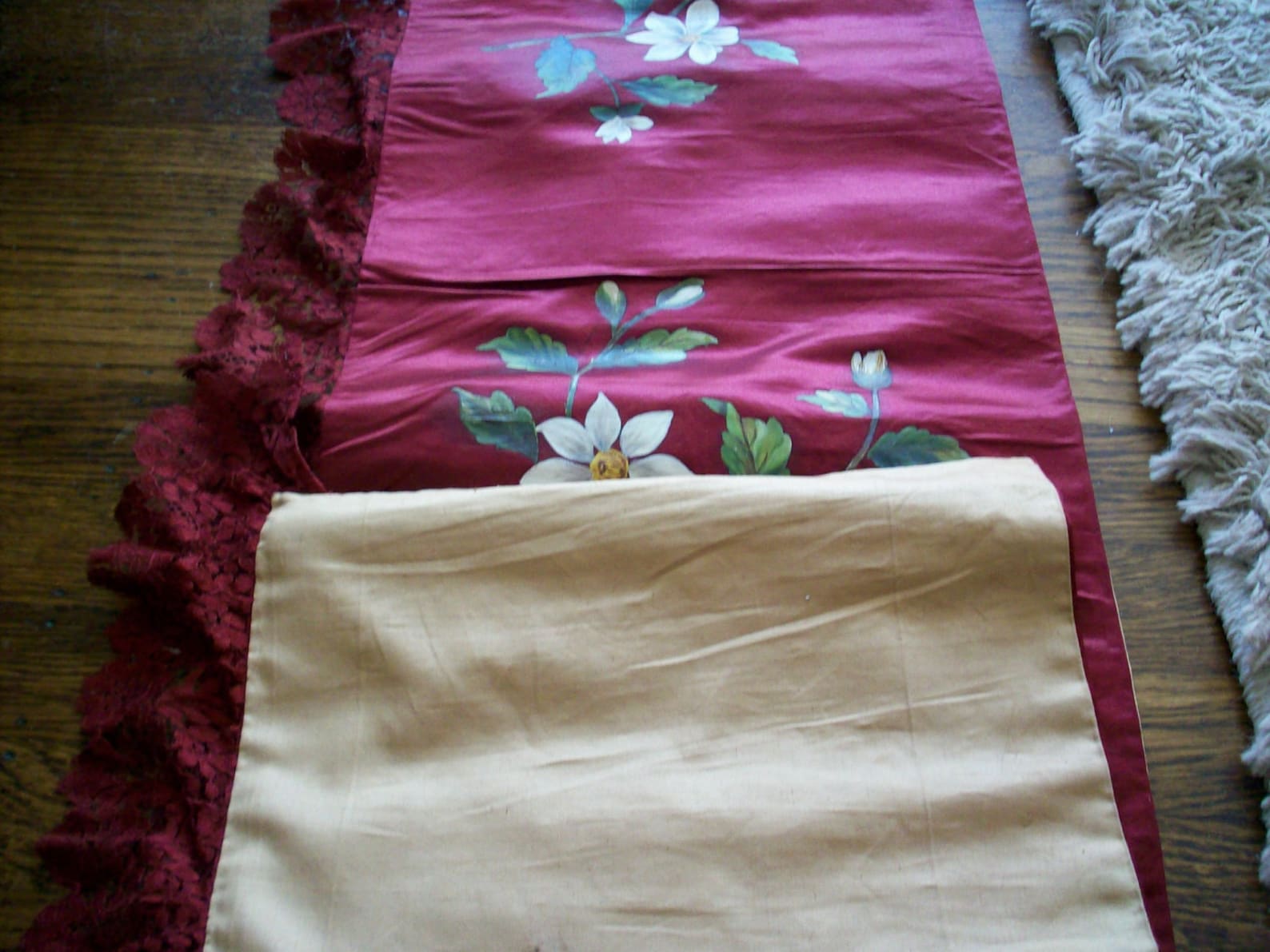 Antigua seda francesa pintada a mano 1800s en el color del - Etsy España