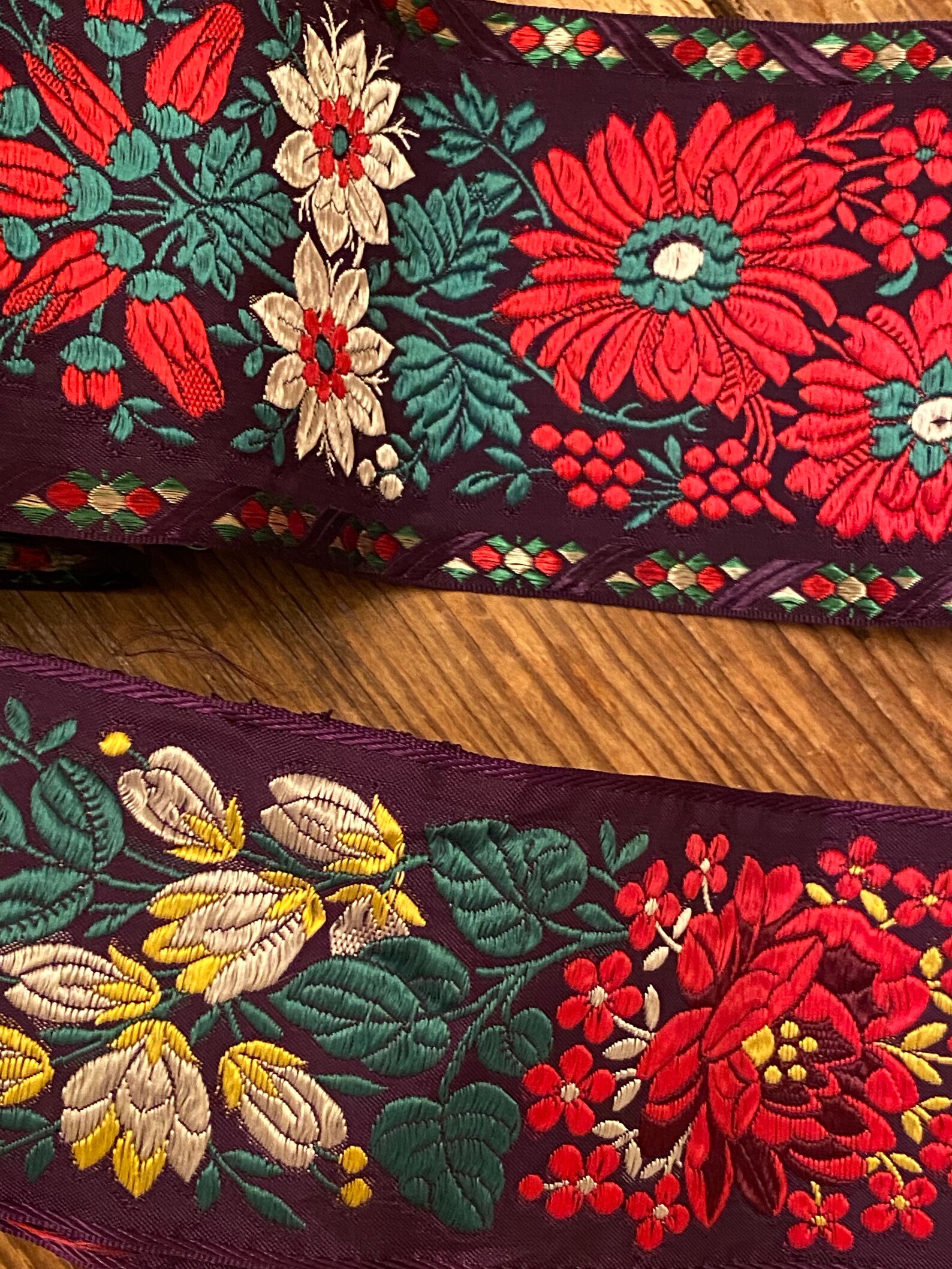 Bohemian Antique Peasant Floral Trim - Etsy
