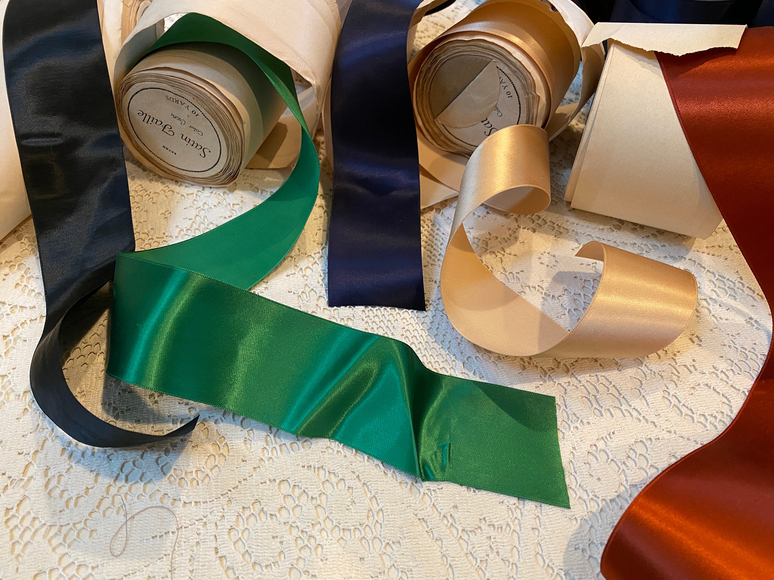 Satin Faille 2 Wide Ribbon Vintage | Etsy