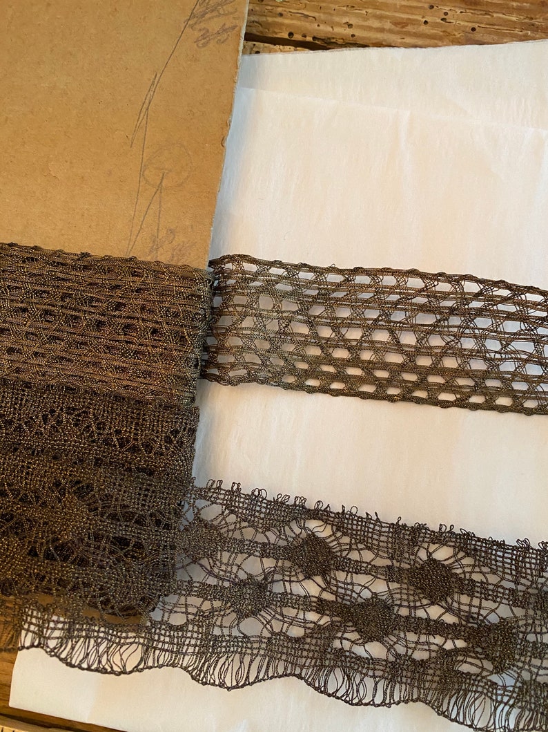 Hand Done 18th Century Antique French Metal Lace Trim - Etsy