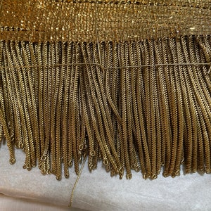 By the Foot Antique French Gold Bullion Metal Fringe 3" Wide - Etsy
