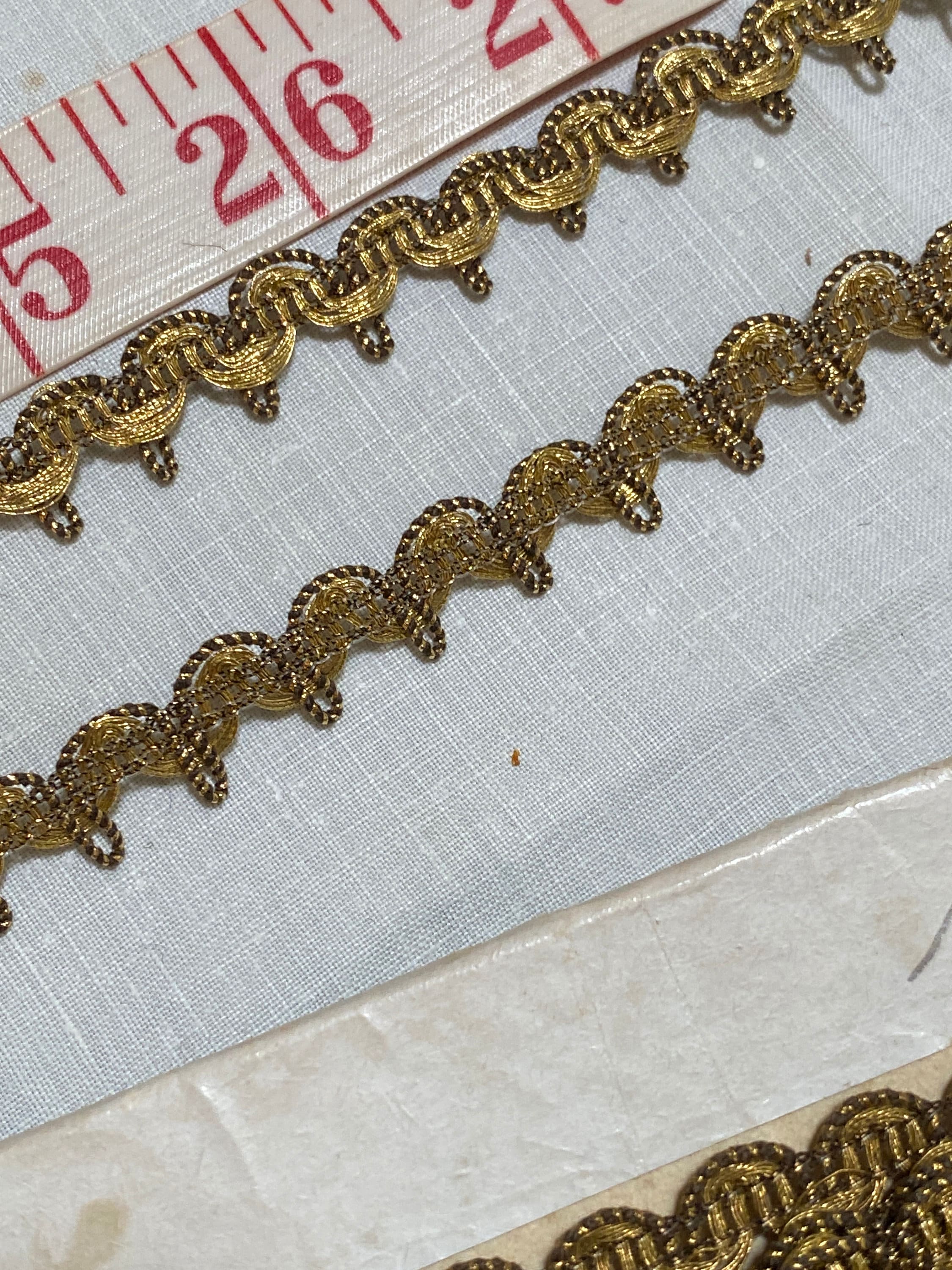 1 Yard of an Gorgeous Gold Color Real Metal Antique Trim, More Avail ...