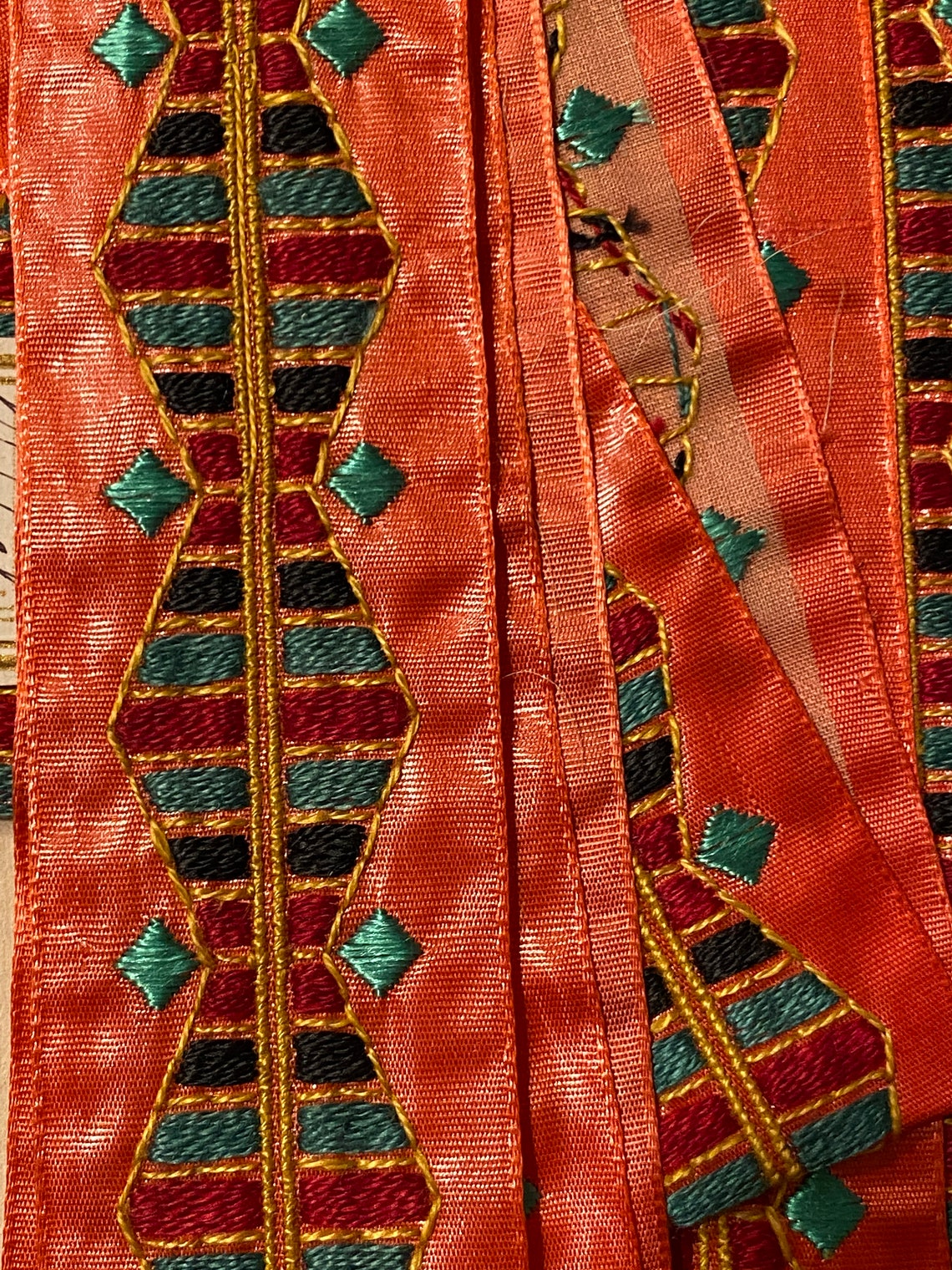 1 Yard of a Hand Loom Embroidery Deco Period - Etsy