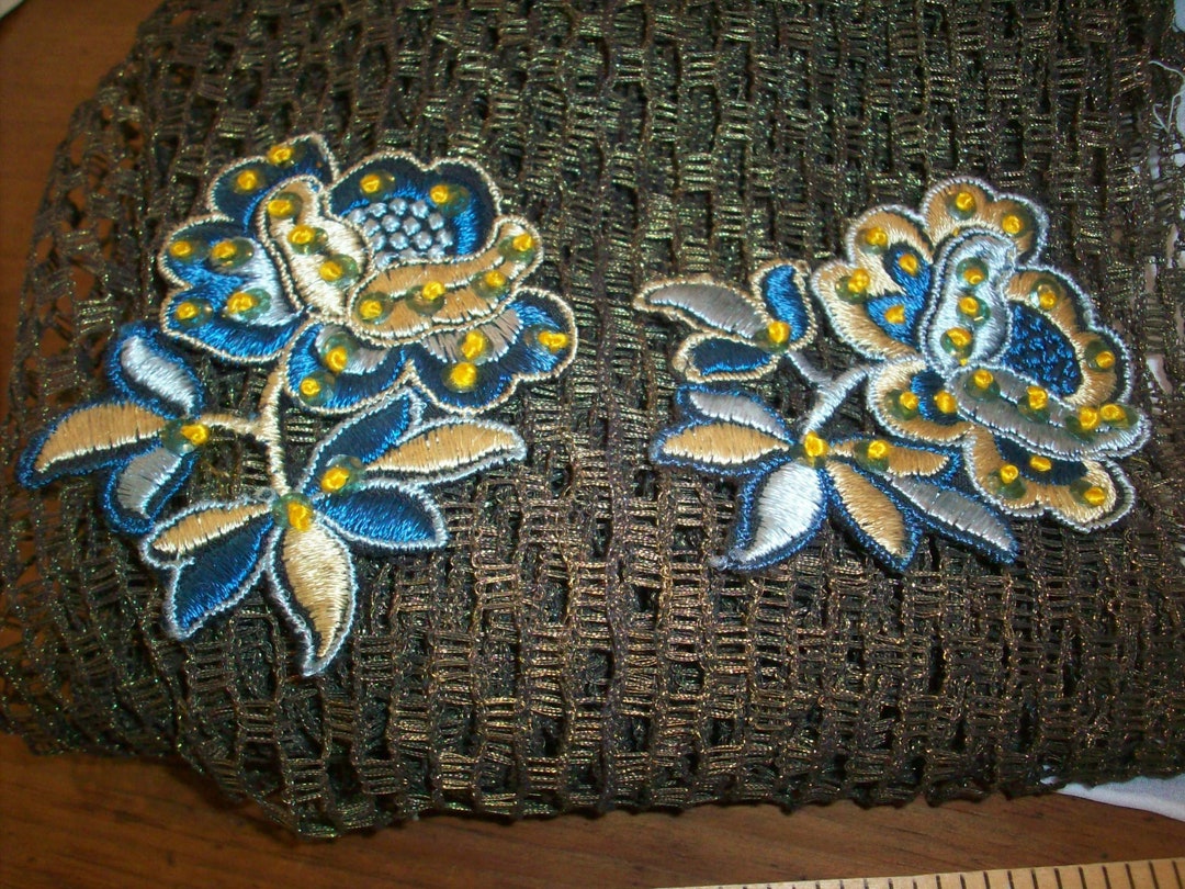 Silk Applique of the 1920s Antique Authentic With Sequins and ...