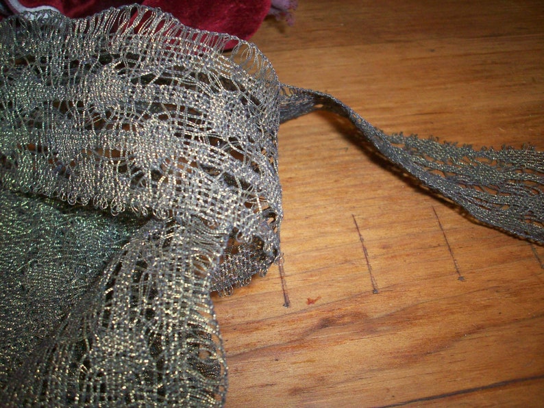 Hand Done 18th Century Antique French Metal Lace Trim | Etsy