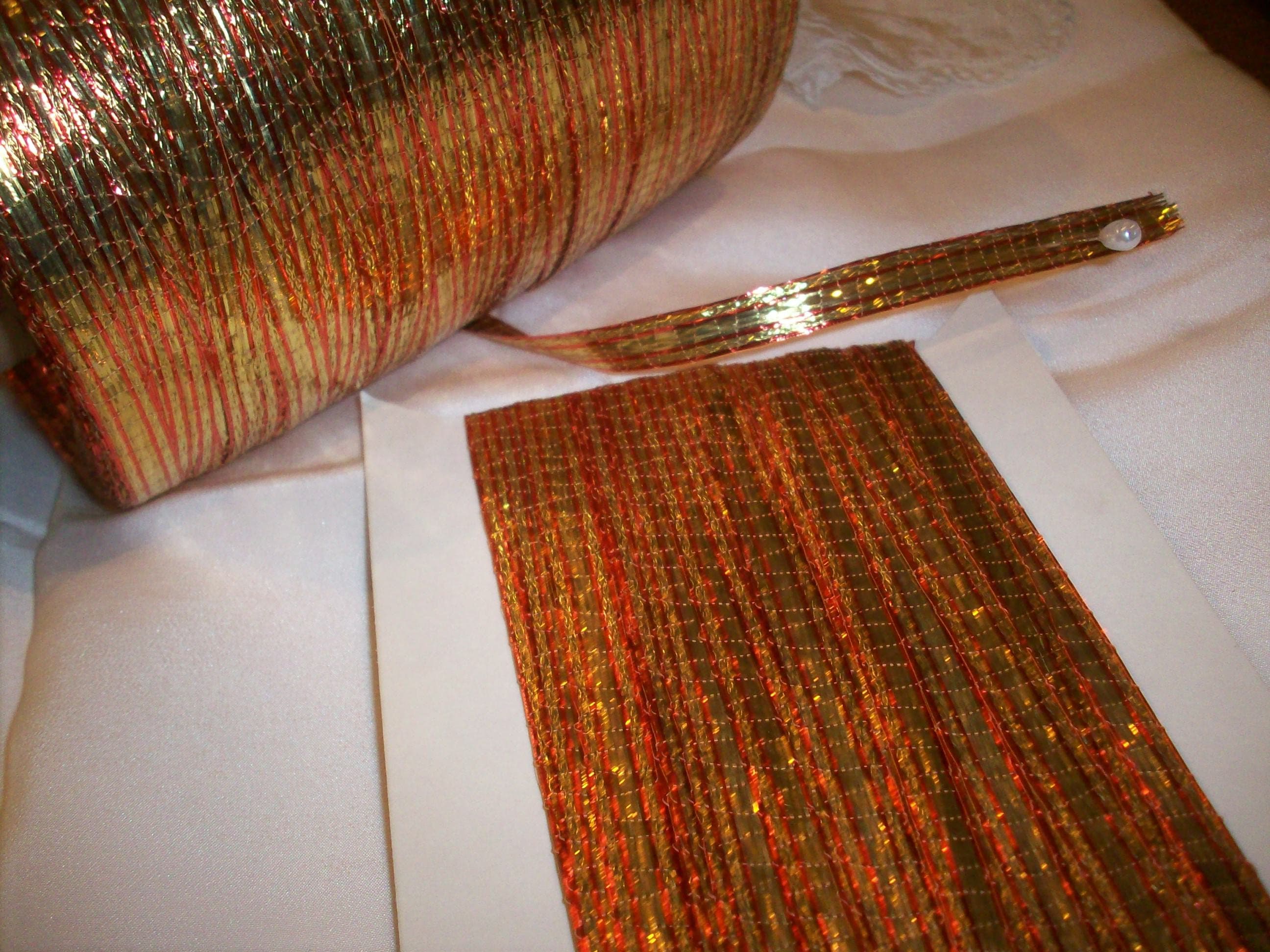 Vintage Metallic Ribbon in 2 Colors Real Metal French Ribbon 1920s - Etsy