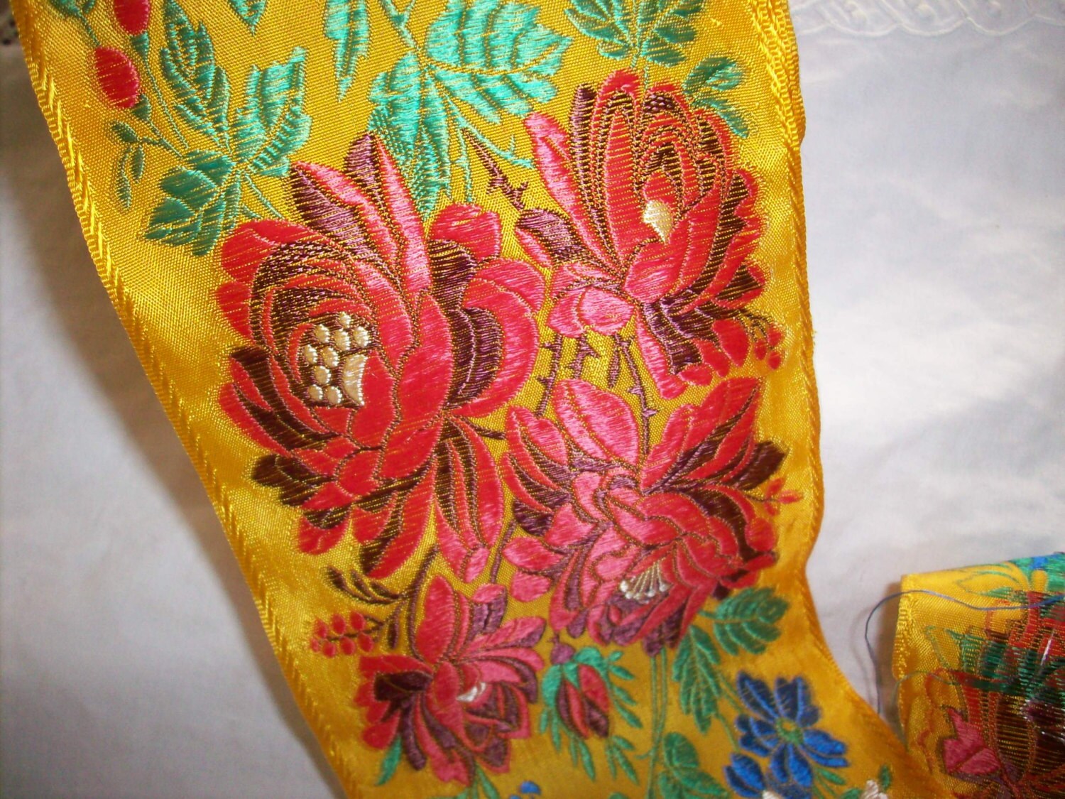 Bohemian Antique Peasant Floral Trim - Etsy