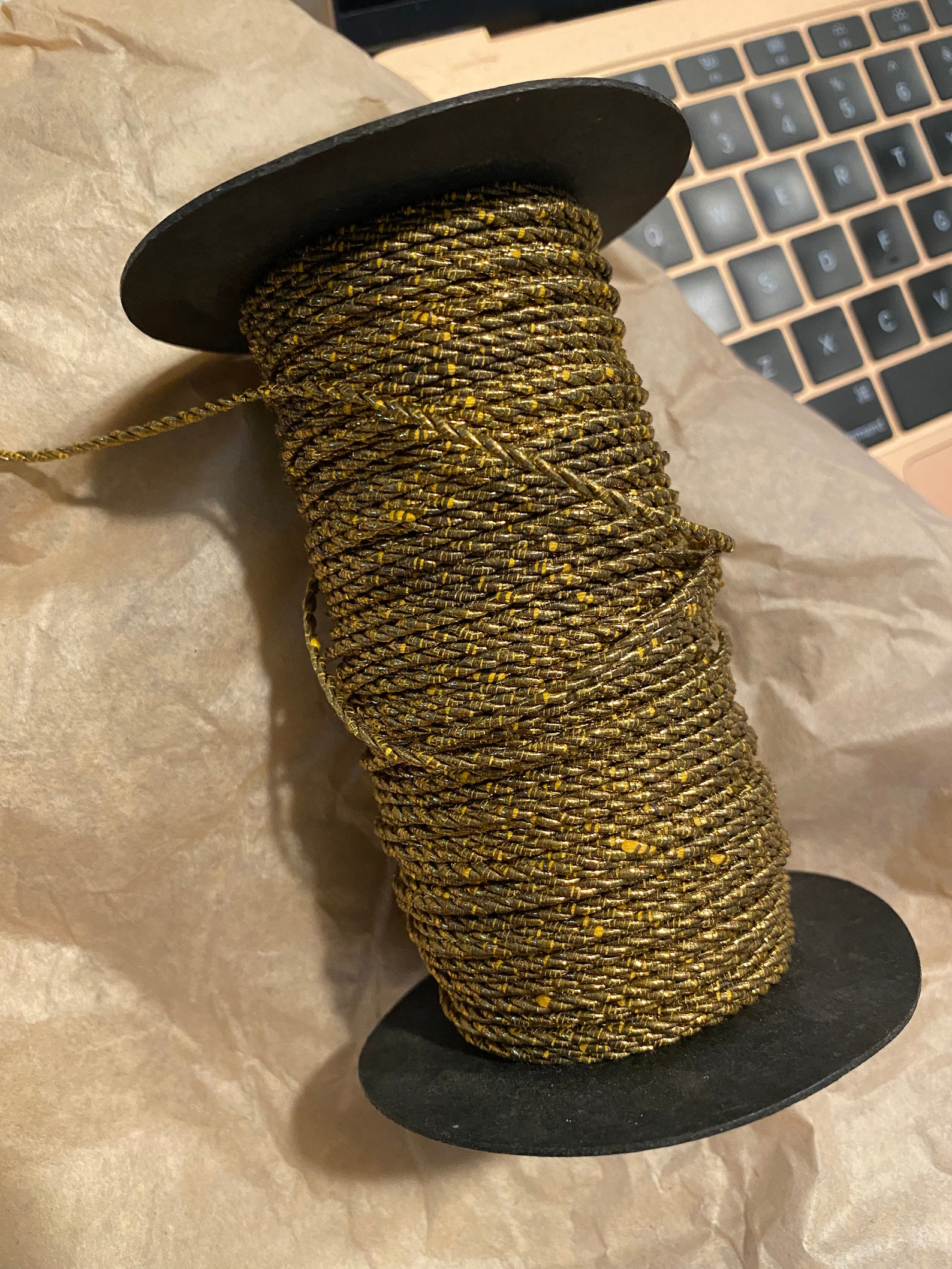 Antique Dark Gold Twist Cord French 1920s - Etsy