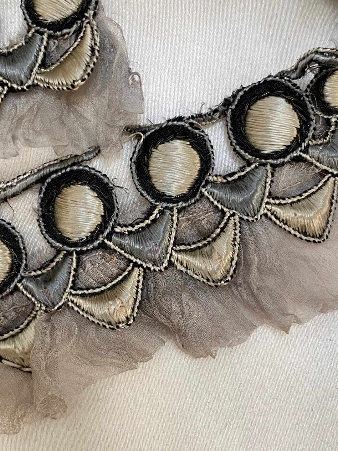Antique French Trim in Gorgeous Colors of Silver and Black With ...