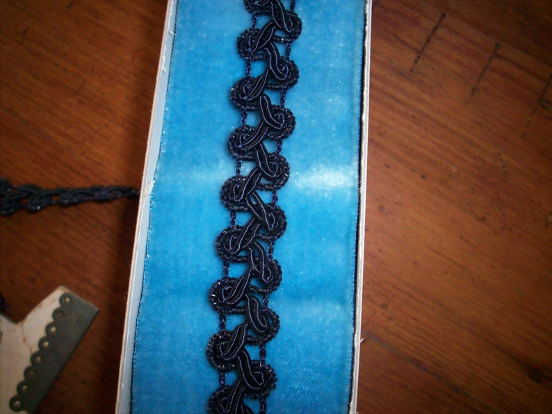 1 Yd. of Lovely Midnite Blue French Guimpe Trim With Sparkle - Etsy