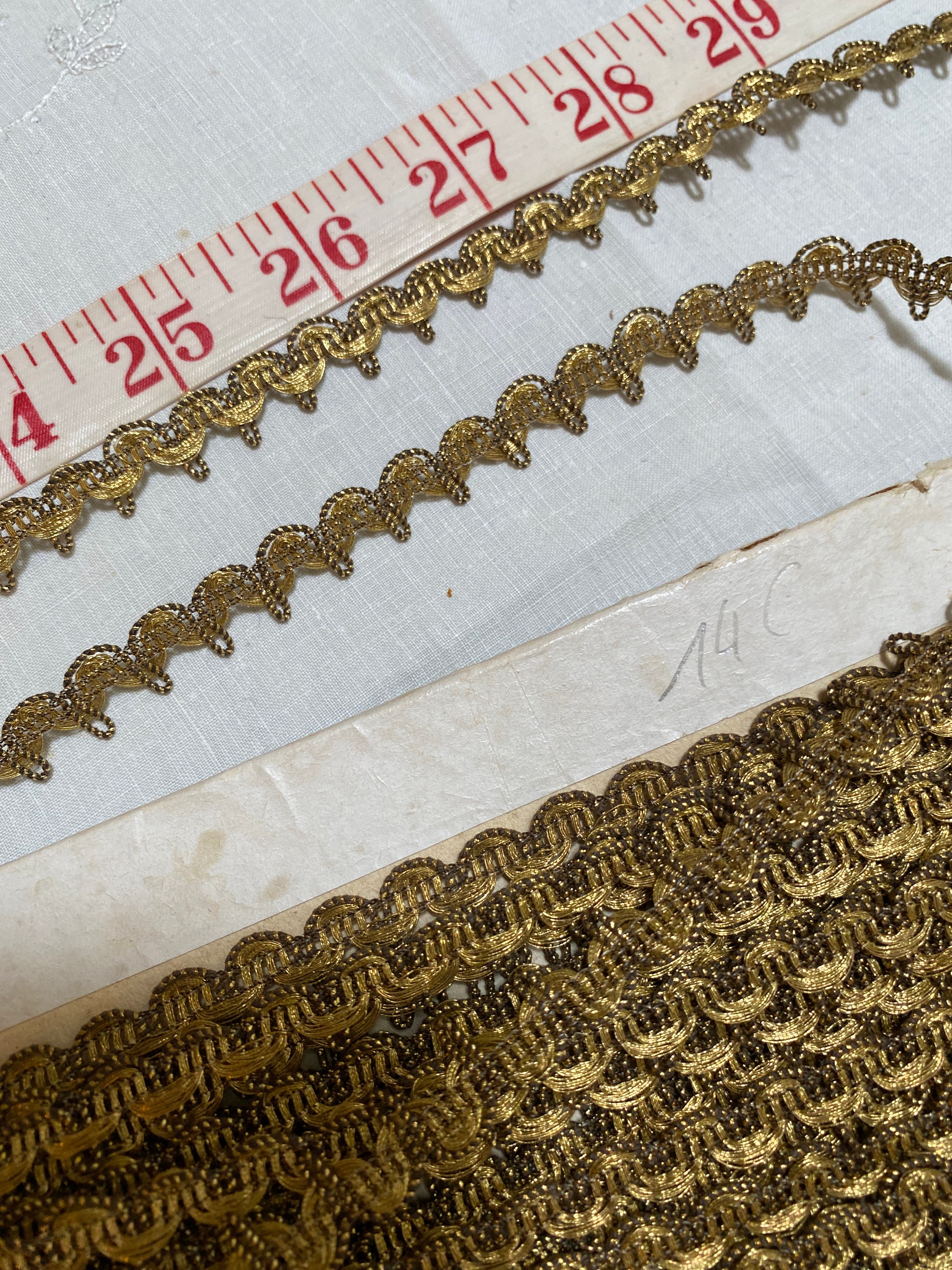 1 Yard of an Gorgeous Gold Color Real Metal Antique Trim, More Avail ...