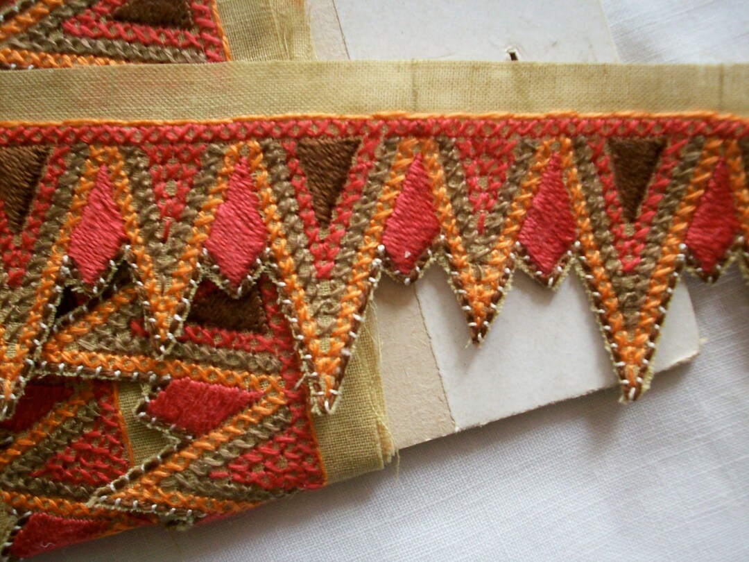 Hand Loom Embroidery Deco Period by the Yard - Etsy