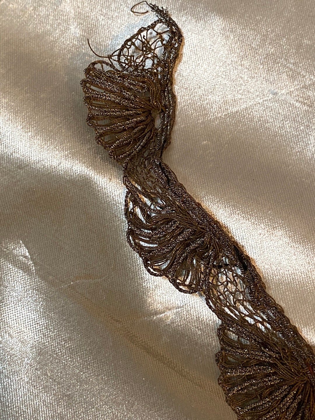 16 Inches French Torchon Metal Antique Gold Trim - Etsy