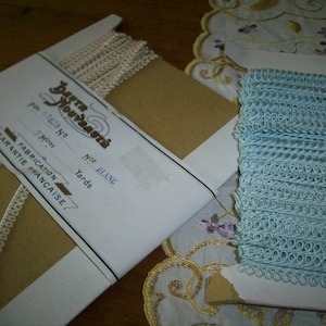 Authentic Vintage Guimpe Type Doll Size Trim in French Bleu(blue) or ...