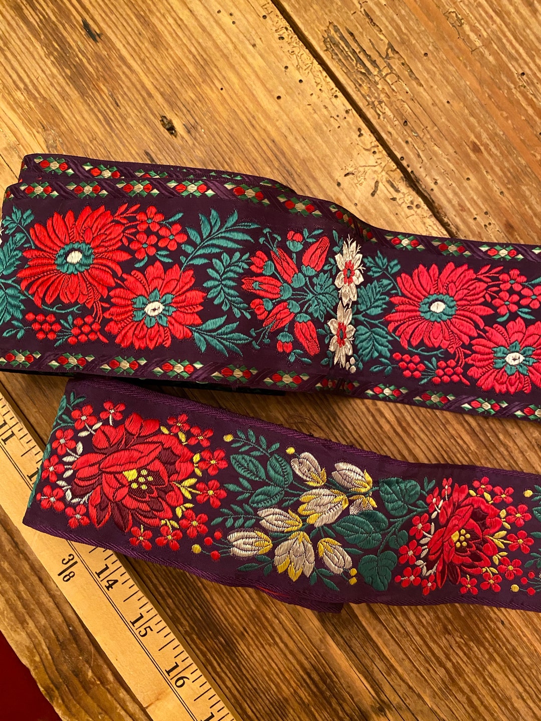 Bohemian Antique Peasant Floral Trim - Etsy