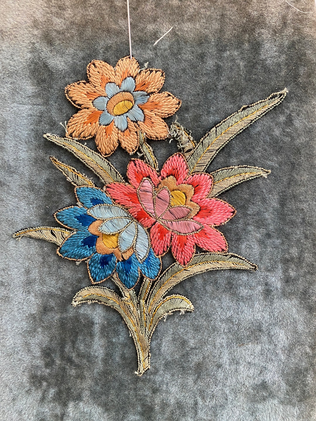 Silk Applique of the 1920s Antique Authentic - Etsy