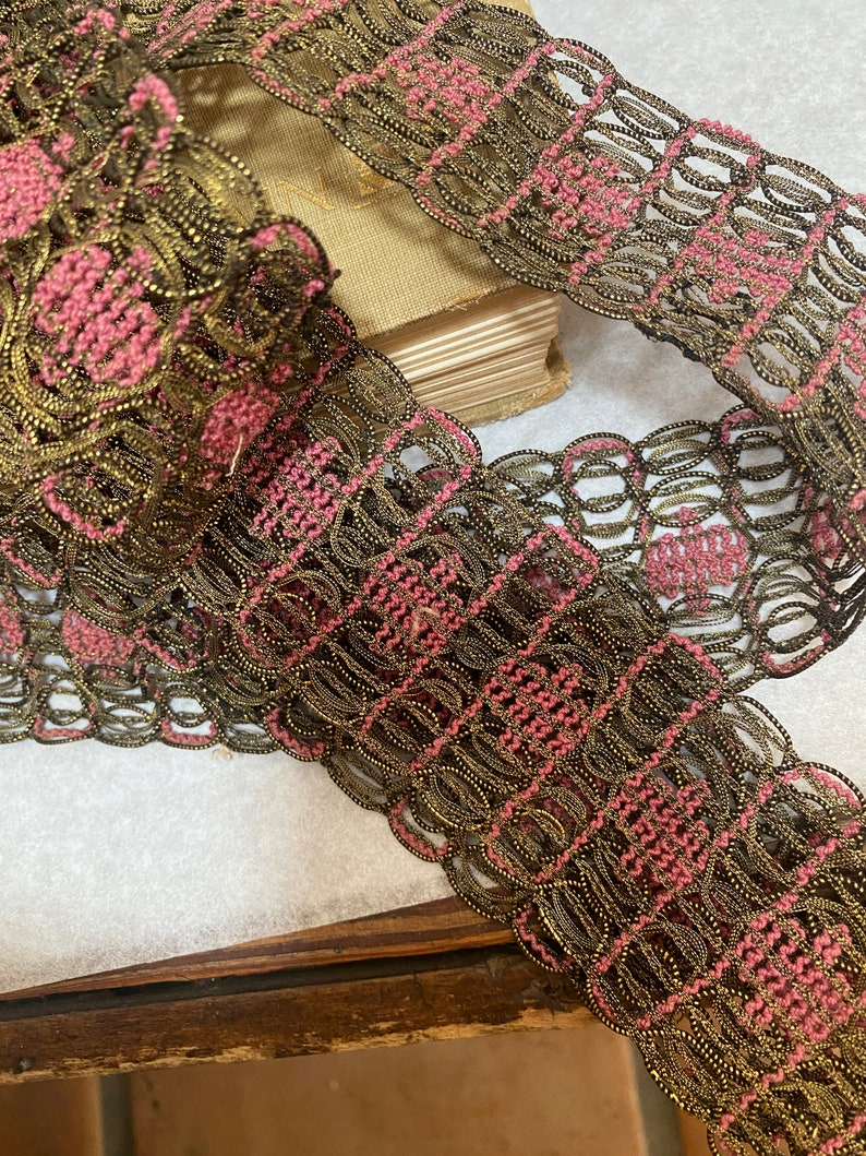 French Antique Gold/rose Bullion Trim - Etsy