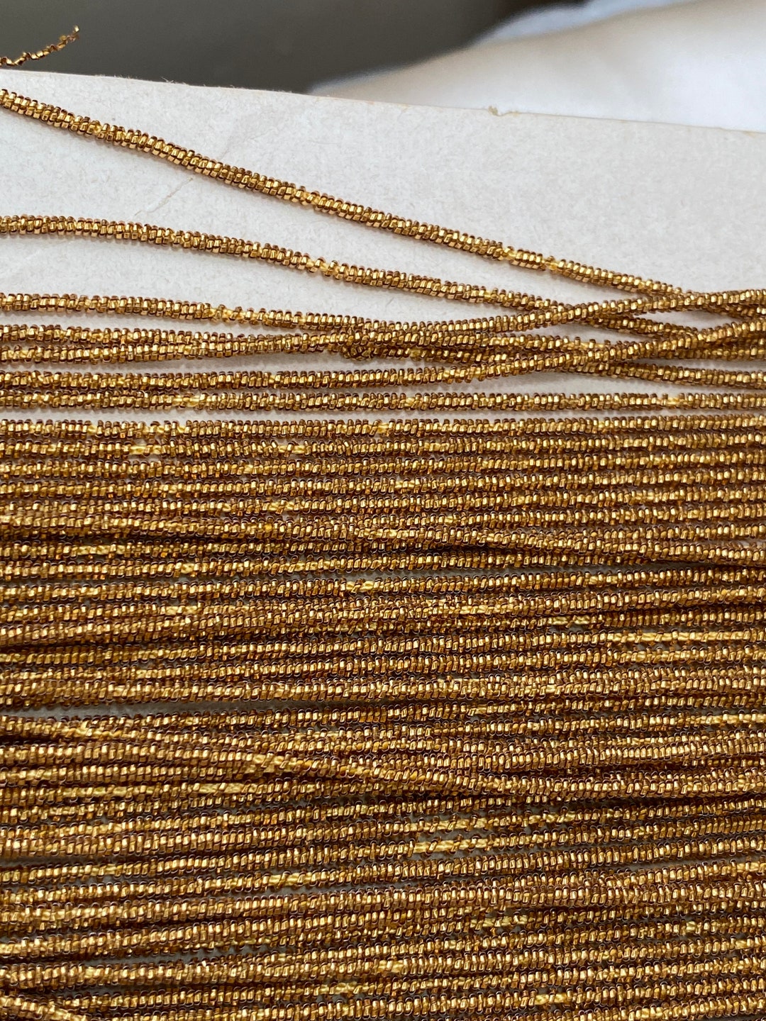 Antique Coppery Gold Metal Cord French 1920s - Etsy