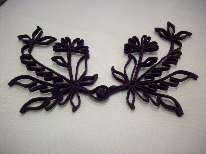 Vintage Silk Frog Closure Hand Made 1940s Colors - Etsy