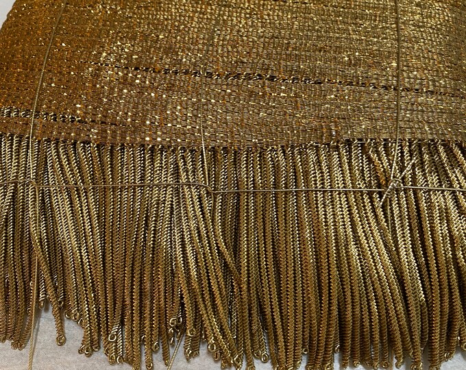 By the Foot Antique French Gold Bullion Metal Fringe 3" Wide - Etsy
