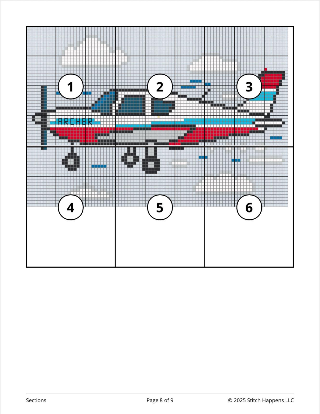 Piper Archer Cross-stitch Pattern: Aviation Airplane Design (PDF) - Etsy
