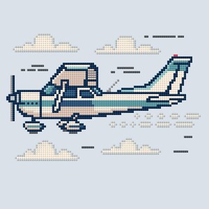 Cessna Cross-stitch Pattern: Aviation Airplane Design (PDF) - Etsy