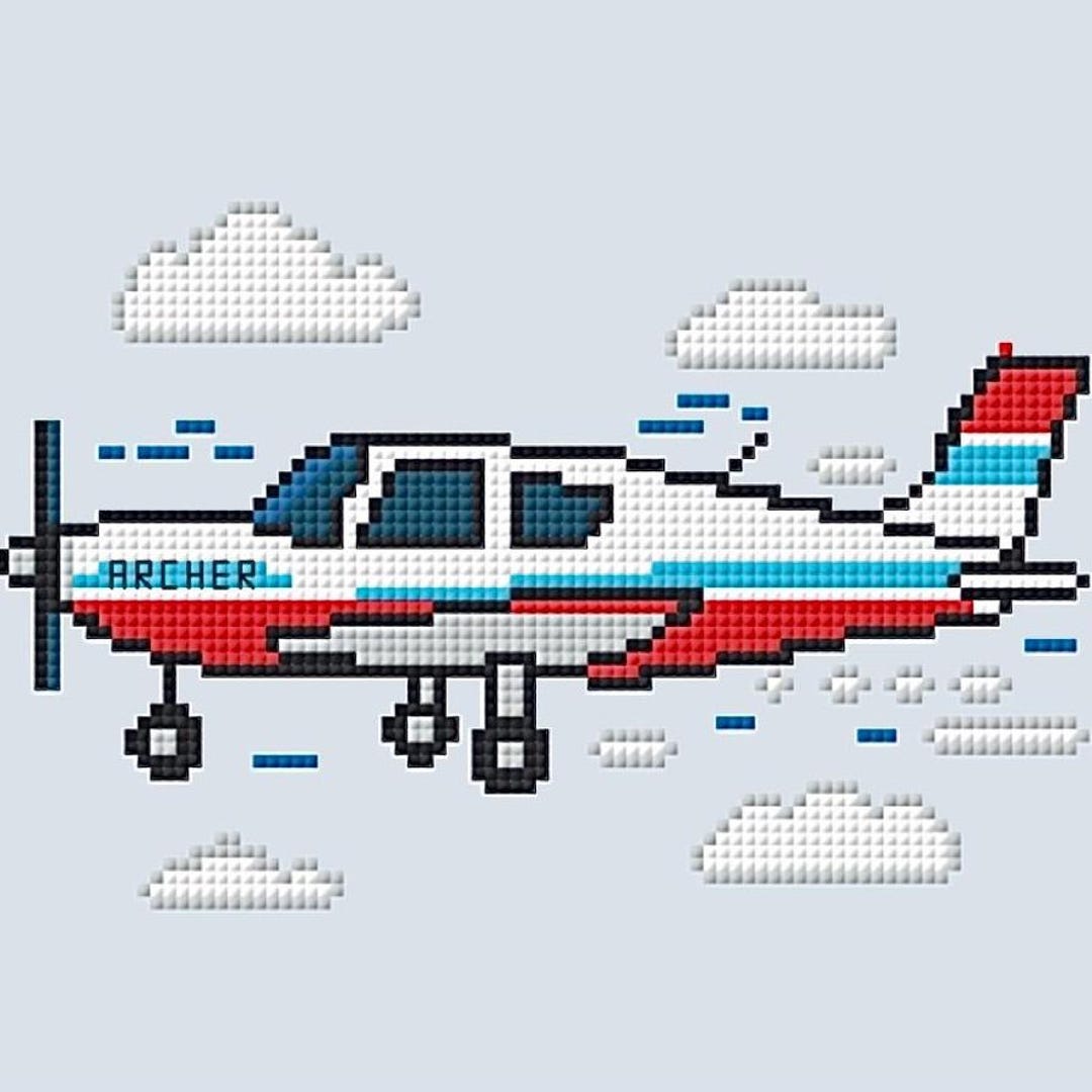 Piper Archer Cross-stitch Pattern: Aviation Airplane Design (PDF) - Etsy