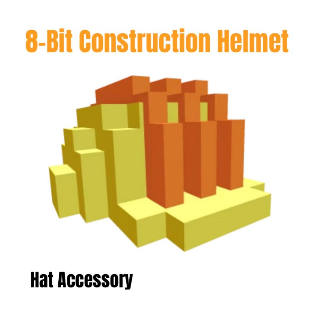 Roblox DLC 8 Bit Construction Helmet *digital Code* Virtual Toy Code ...