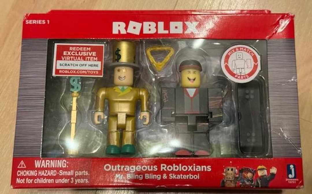 Roblox Series 1 Mr. Bling Bling & Skaterboi Includes 2 Toy Virtual ...