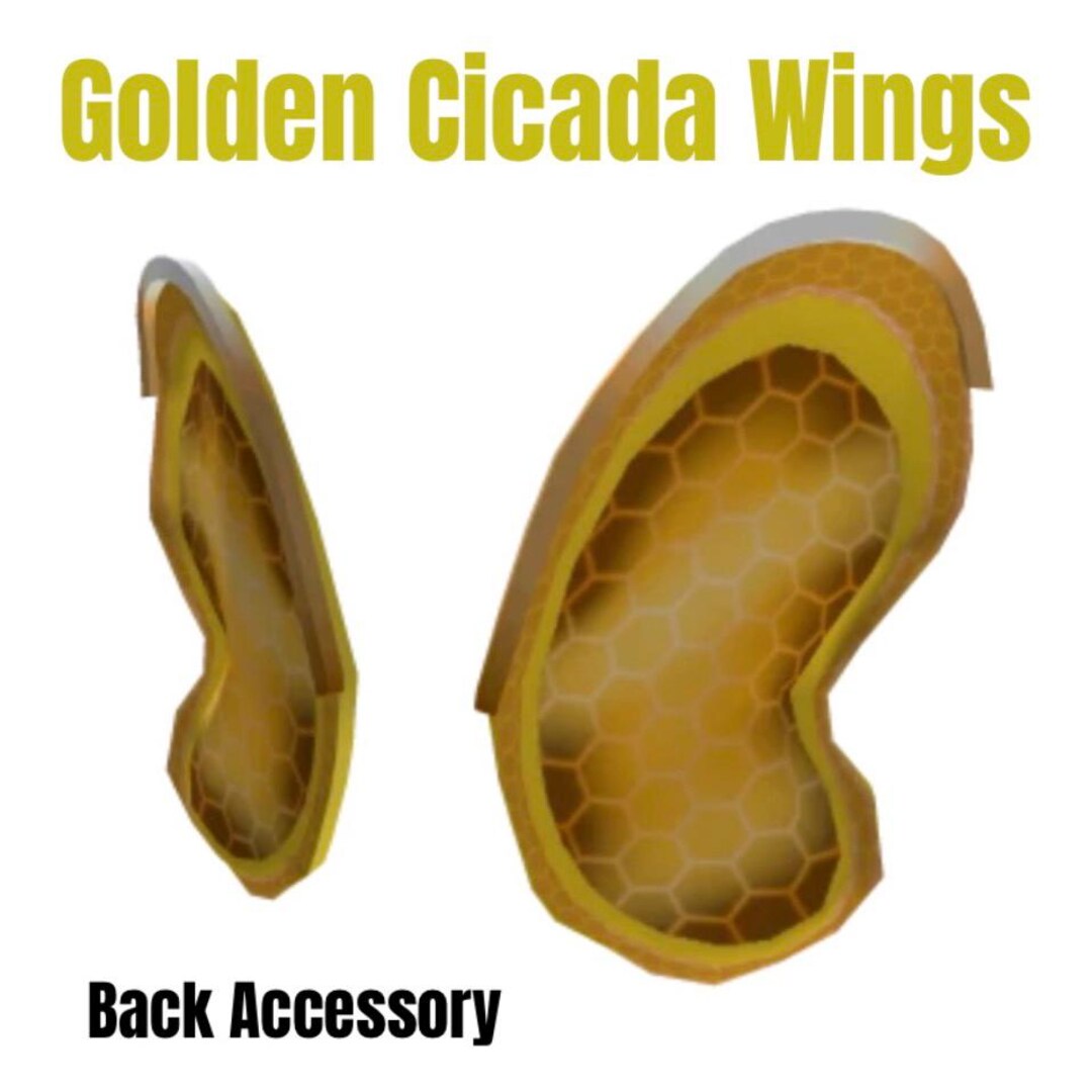 Roblox DLC Golden Cicada Wings *digital Code* Virtual Toy Code Avatar ...