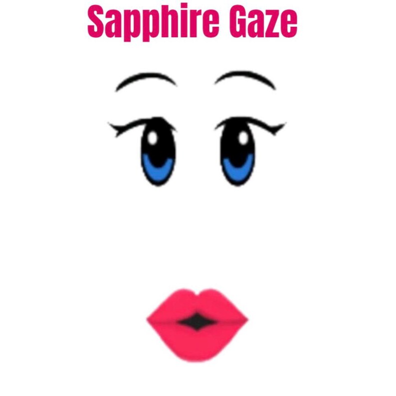 Roblox DLC Sapphire Gaze *digital Code* Virtual Toy Face Code Avatar ...