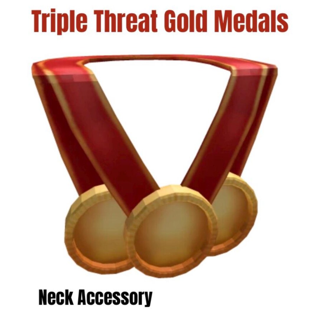 Roblox DLC Triple Threat Gold Medals *digital Code* Virtual Toy Code ...