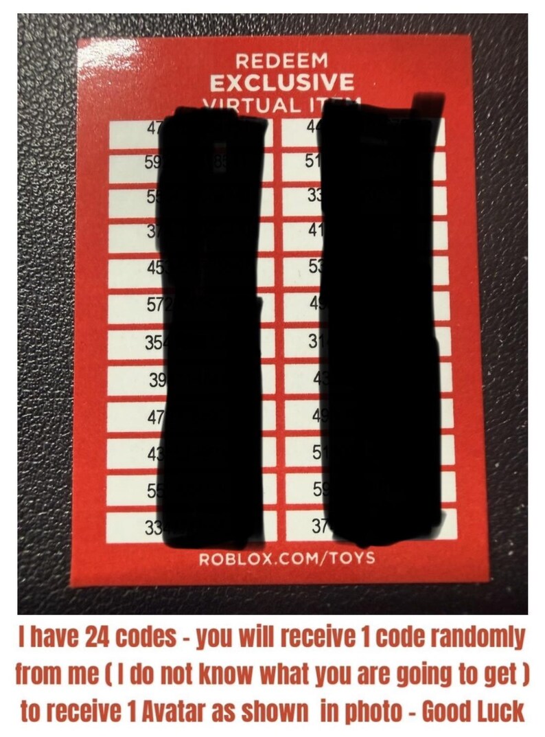 Roblox DLC 1x Random Series 1 *digital Code* Virtual Toy Code Avatar - Etsy