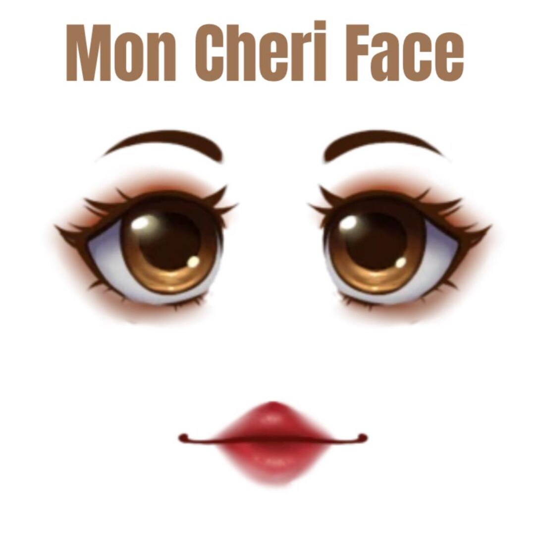 Roblox DLC Mon Cheri Face *digital Code* Virtual Toy Face Code Avatar ...