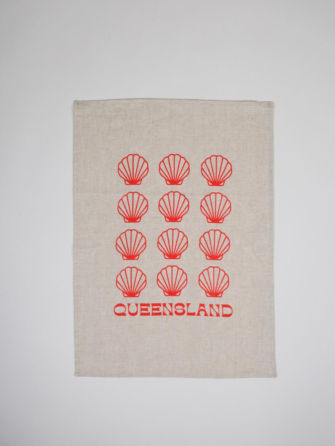 Linen Tea Towel Queensland Sea Shells - Etsy