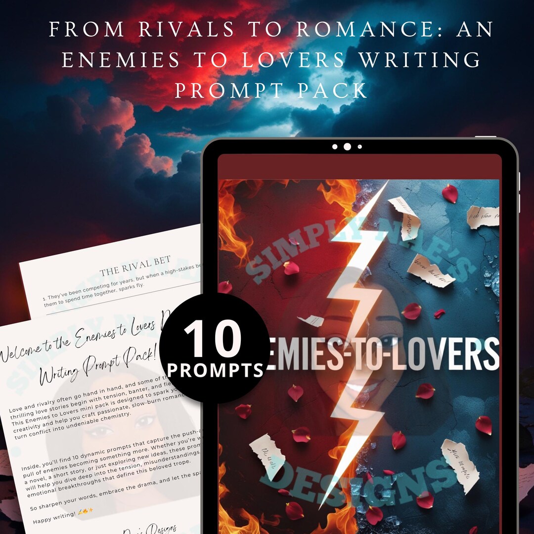 Enemies to Lovers Writing Prompt Pack | Romance Story Ideas | Instant ...