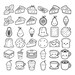 Food Doodle Clipart SVG PNG, Kawaii Fast Food Clipart, Hand Drawn ...