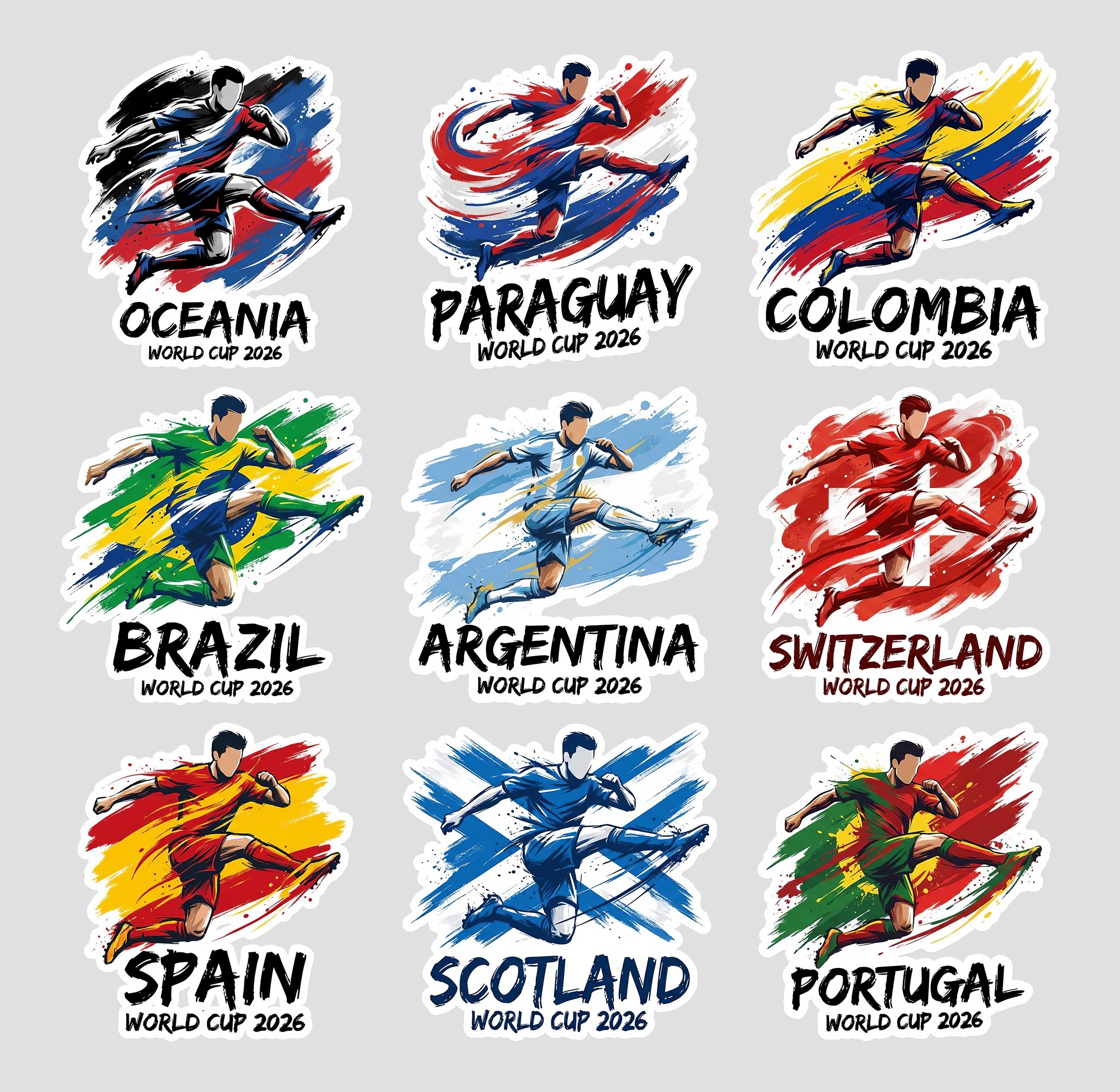 World Cup 2026 Countries PNG Bundle, International Soccer Country ...