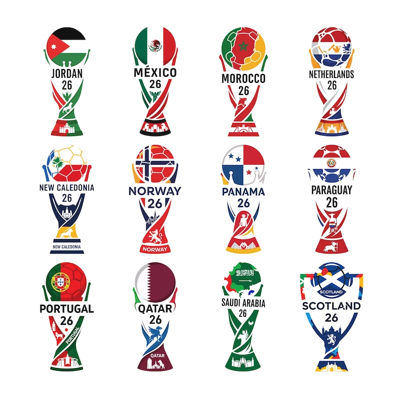 2026 World Cup National Teams Clipart PNG, International Soccer Country ...