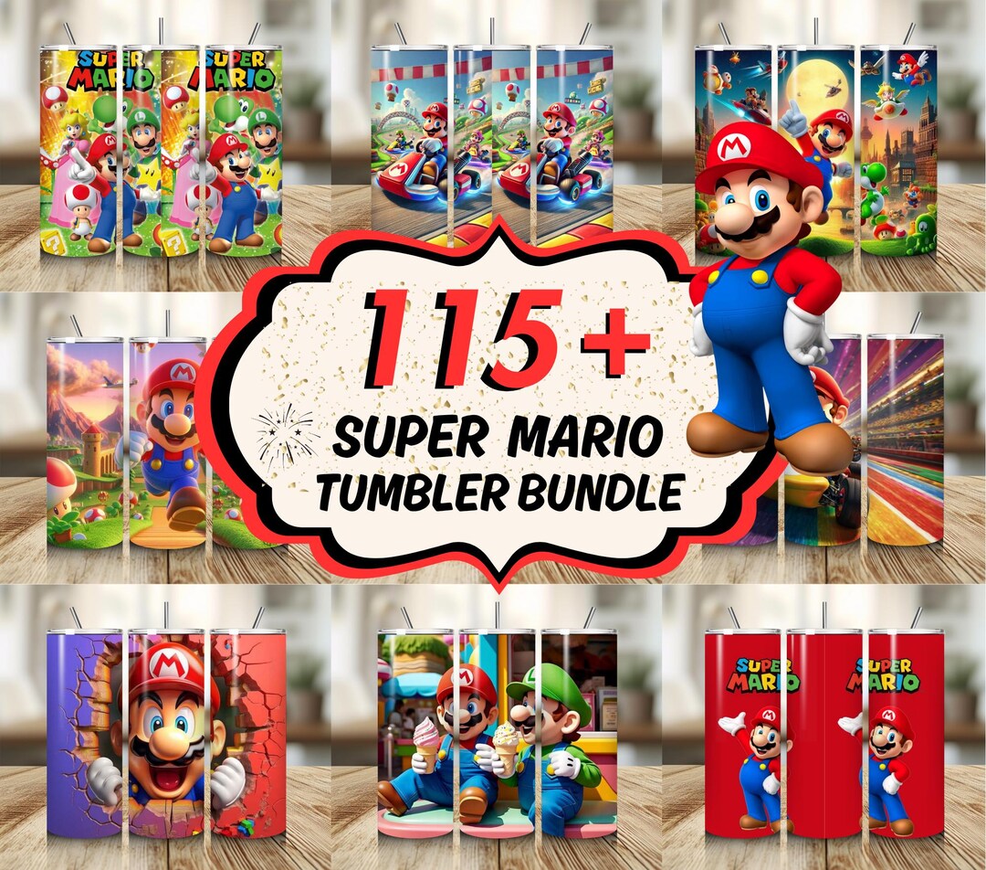 115+ Mario Tumbler Wrap Bundle, 20 Oz Mario Sublimation, Mario Designs ...