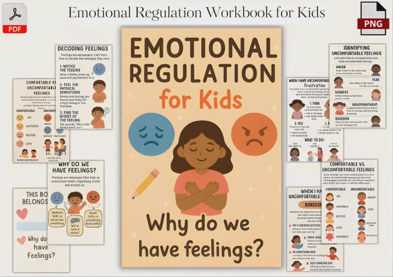 Emotional Regulation Workbook Printable PDF - Feelings & Coping Skills ...