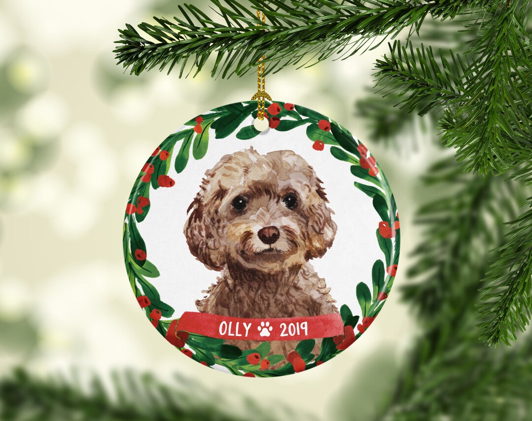 Brown Cockapoo Ornament Cockapoo Christmas Ornament Pet Gift Dog ...