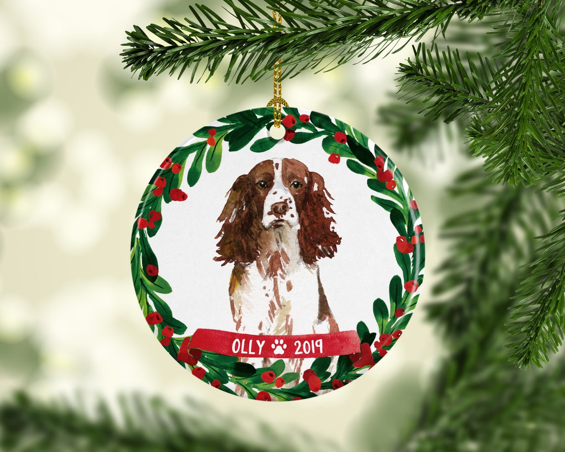 Brown English Springer Spaniel Christmas Ornament for Dog - Etsy