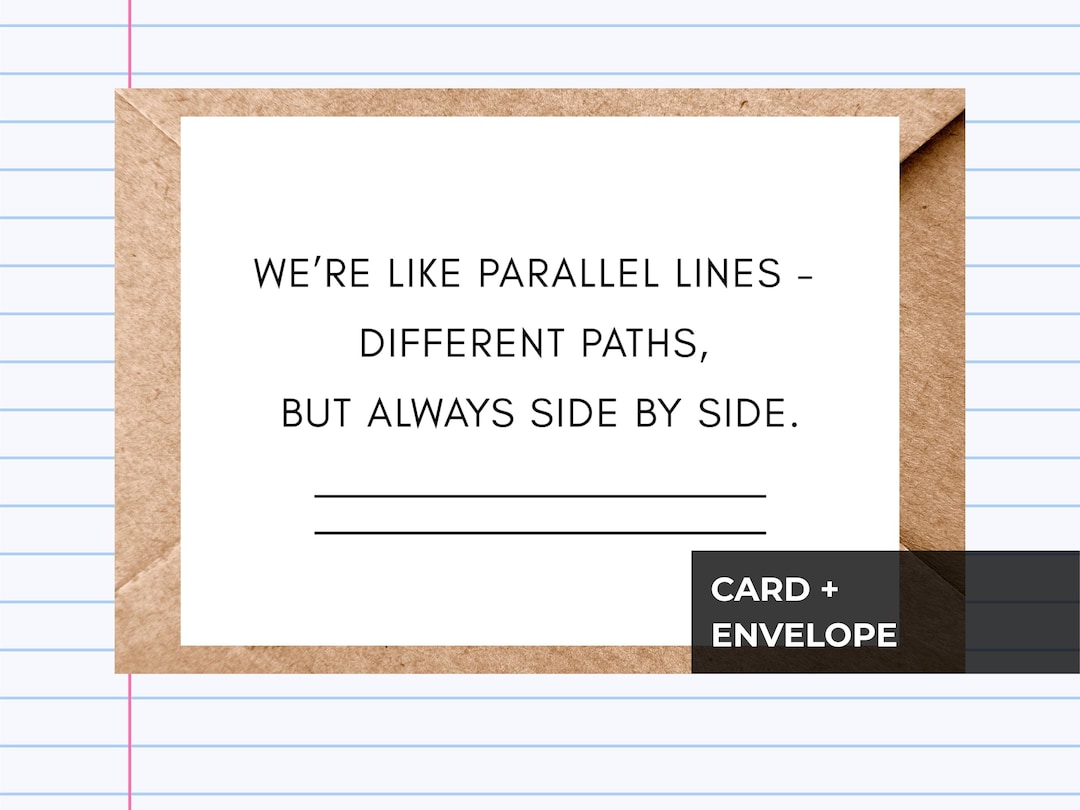 Friendship Card – Parallel Lines Design | GC138 - Etsy