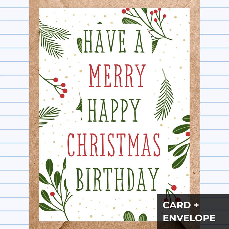 Happy Birthday Holly Card - Etsy