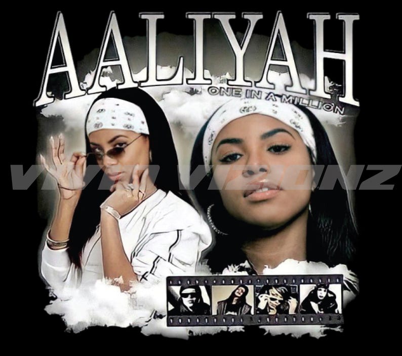Vintage Aaliyah Digital Art for Apparel & Crafting - Retro Pop Culture ...