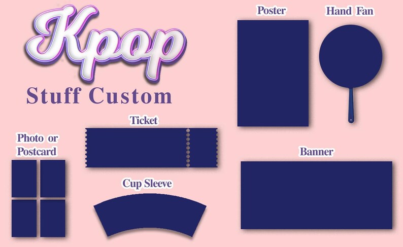 DIY Kpop Design Cupsleeve, Photocard, Poster, Photo Booth & Sticker ...