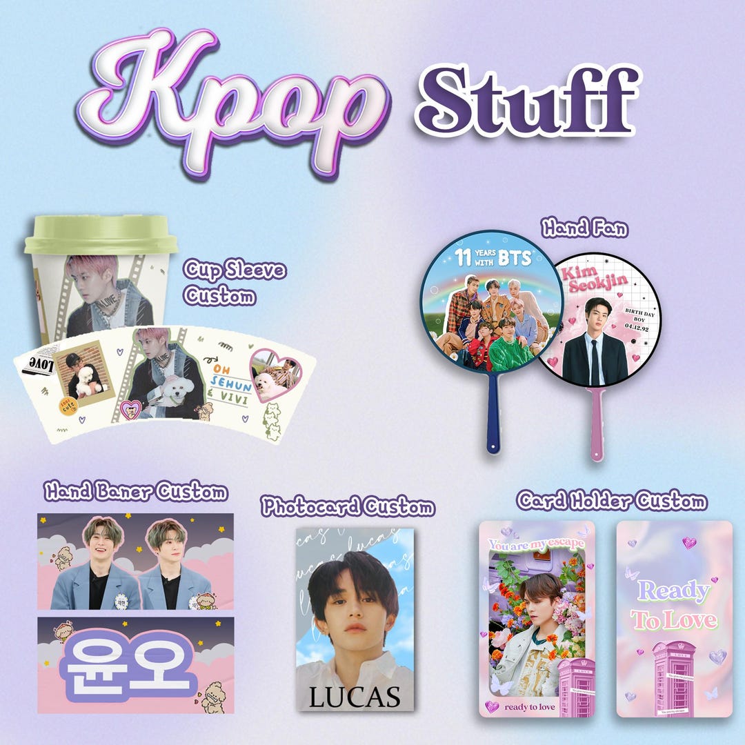 DIY Kpop Design Cupsleeve, Photocard, Poster, Photo Booth & Sticker ...
